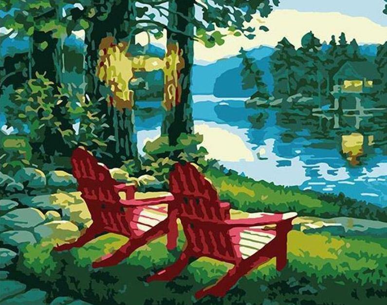 Spring Evening Painting Kit – Paint by Numbers Home